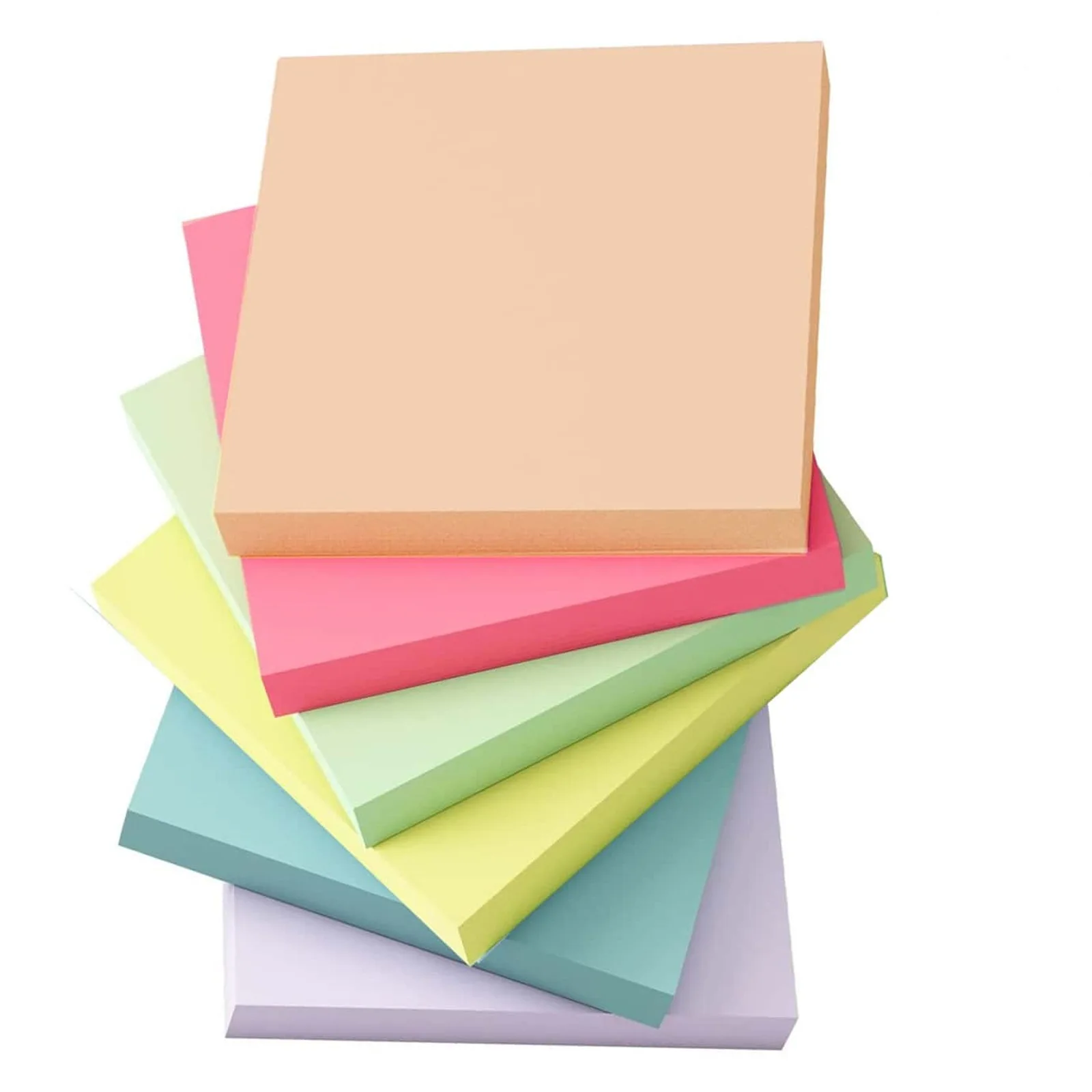 Notas Adhesivas De 3×3 Pulgadas 6 Piezas Color Fluorescente
